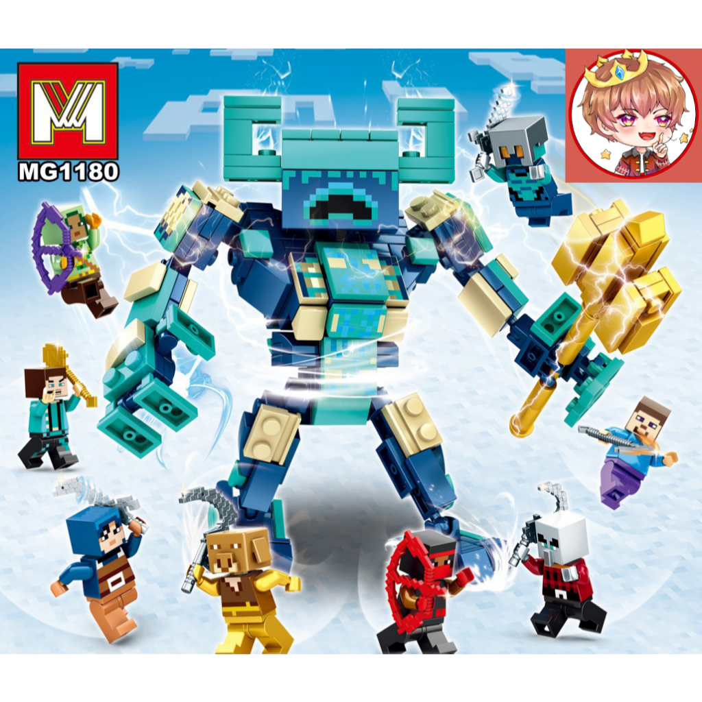Warden Minecraft mini boss super version with 8 Assembled model toy ...