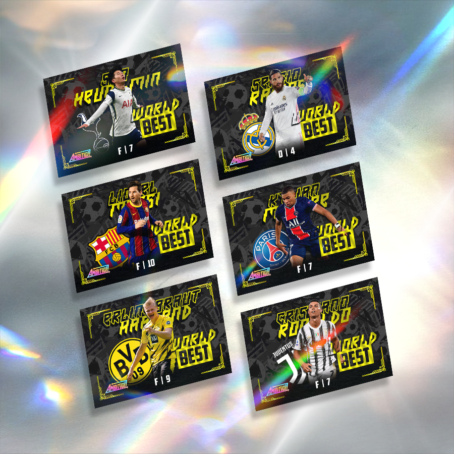 2021 WORLD BEST | Football player card | Ronaldo Messi Haaland Mbappe ...