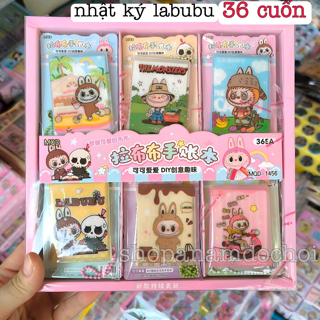 Tray of 36 mini labubu diaries, mini labubu notebooks | Shopee Malaysia
