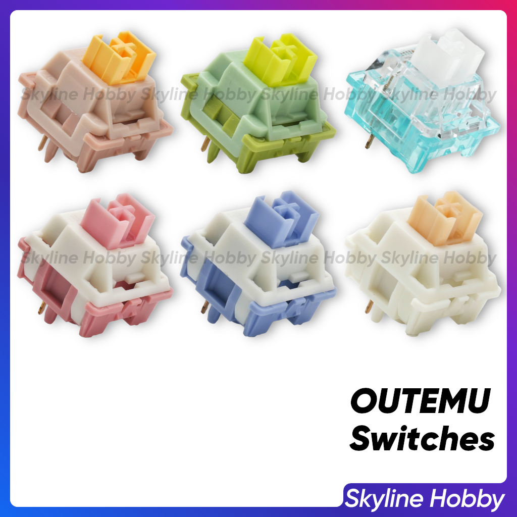 Outemu mechanical keyboard Switch - Silent Peach V2, Silent Lime V2, Silent Ocean, Cream Blue ...