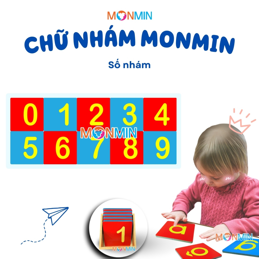 Rough Numbers - Set of 10 MONMIN Numbers (Montessori Sandpaper Numbers ...