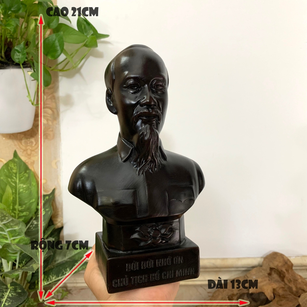 Decorative stone statue of Uncle Ho's bust of President Ho Chi Minh ...