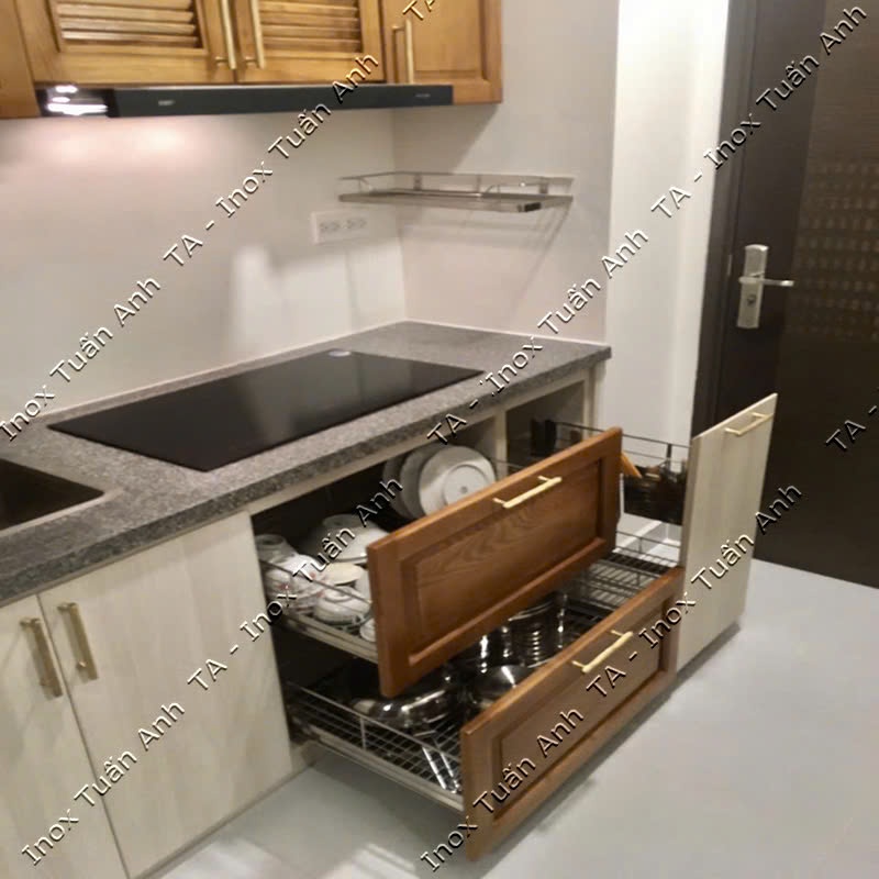 Built-in dish rack under pull rail - Built-in dish rack under 304 ...