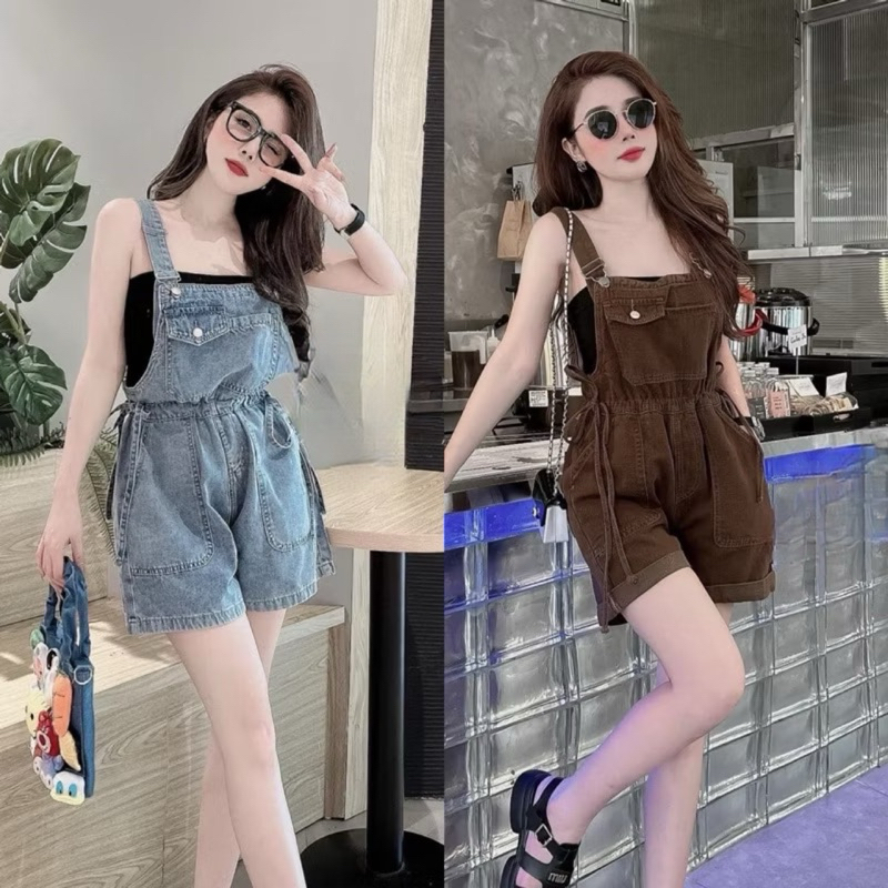 Beautiful overalls, jeans, jean shorts, drawstring waist (real photo ...