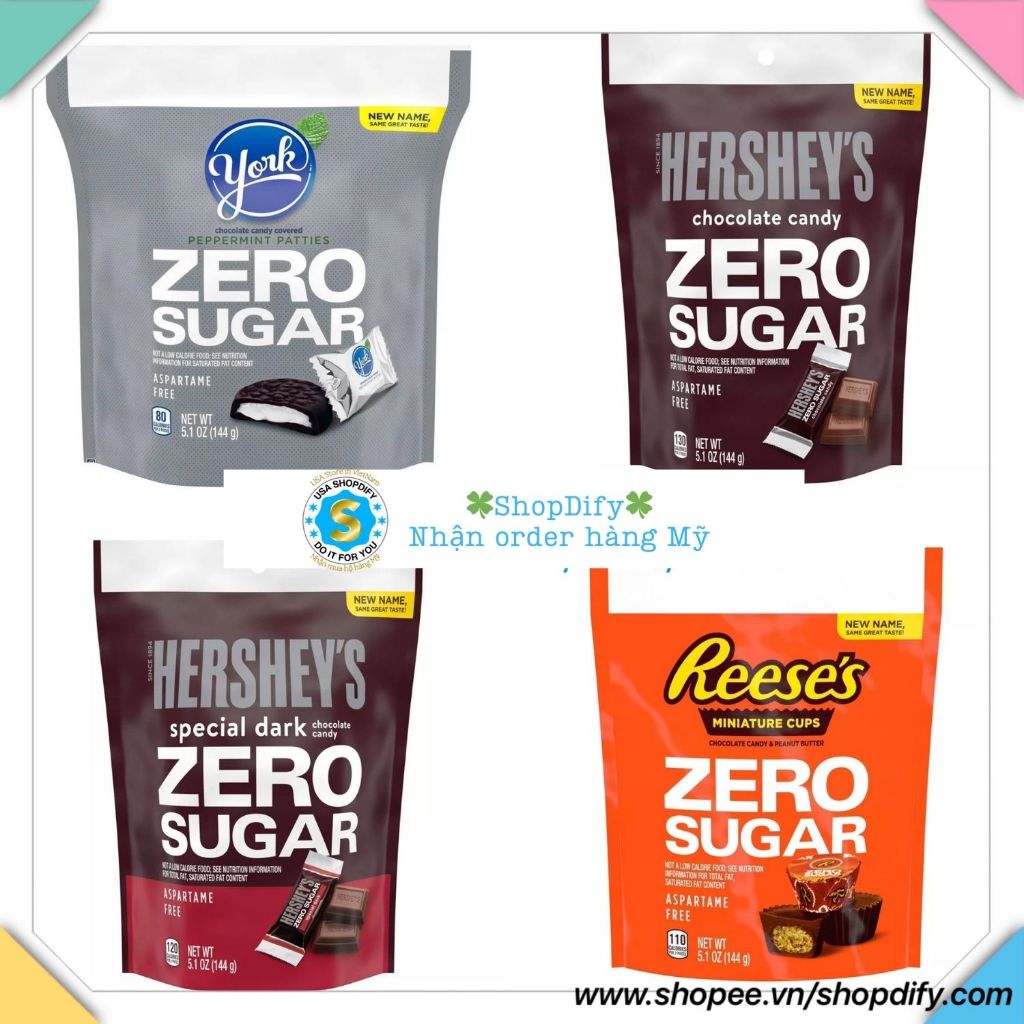 Hershey’s Zero Sugar American Chocolate, Aspartame free Special Dark ...