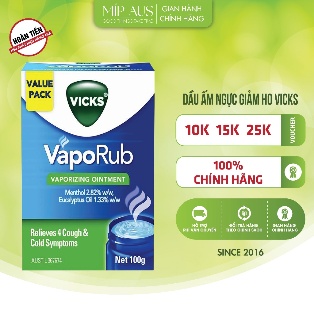 Vicks VapoRub Vaporizing Ointment 100g | Shopee Malaysia