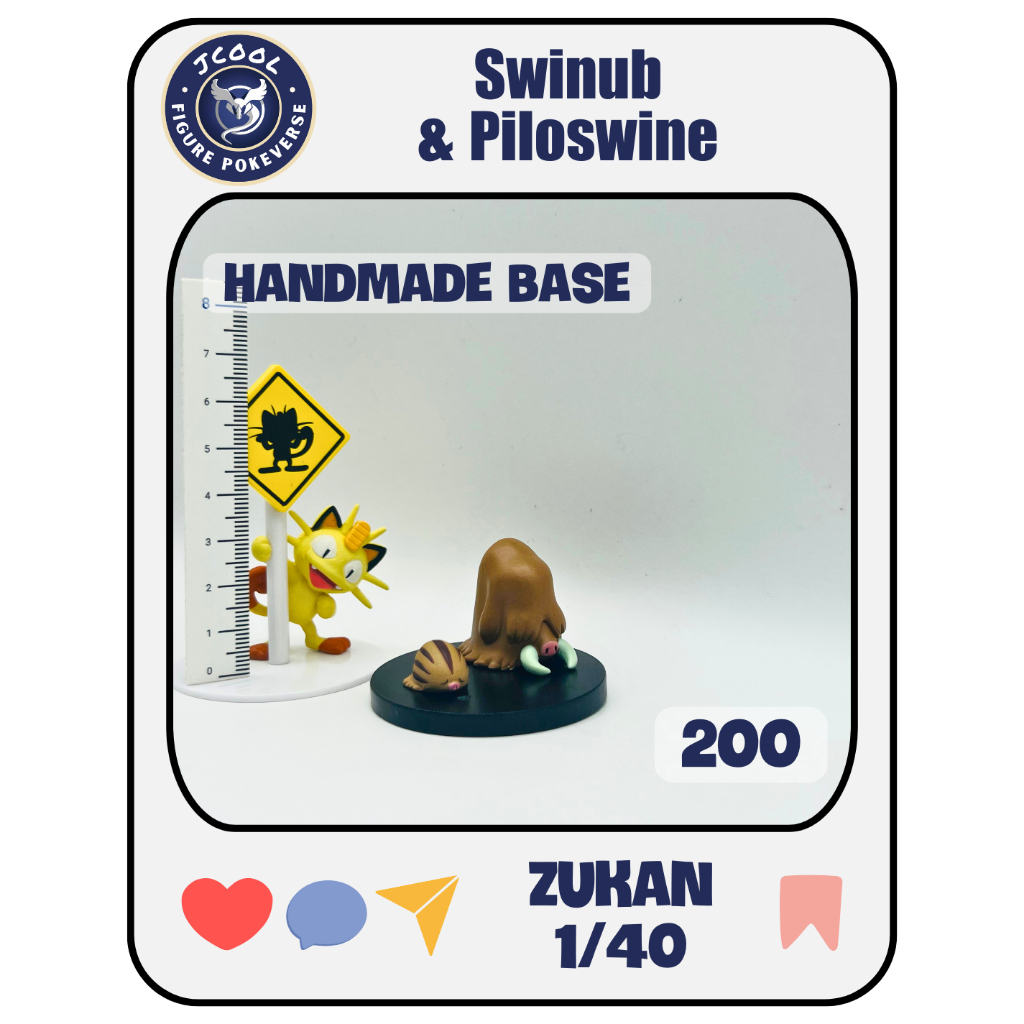 Swinub & Piloswine - Gen 2 Johto region - Genuine Pokemon model TAKARA ...