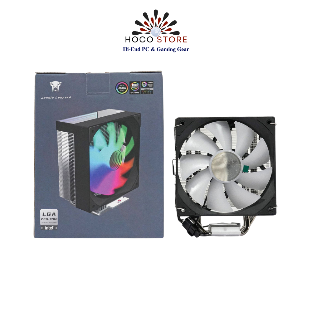 Jungle Leopard KF-400 RGB Black / White CPU Air Cooler - 12T | Hoco ...
