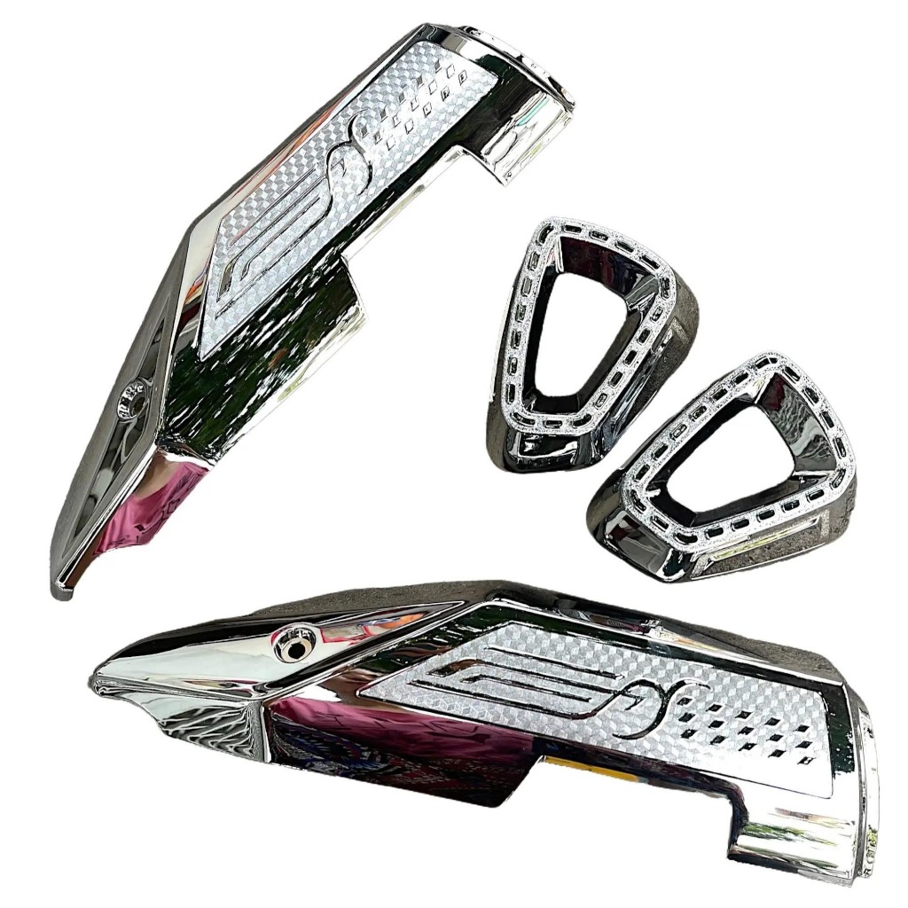 Chrome-plated exhaust and tail cover set for WINNER X V2-3-4 used to ...