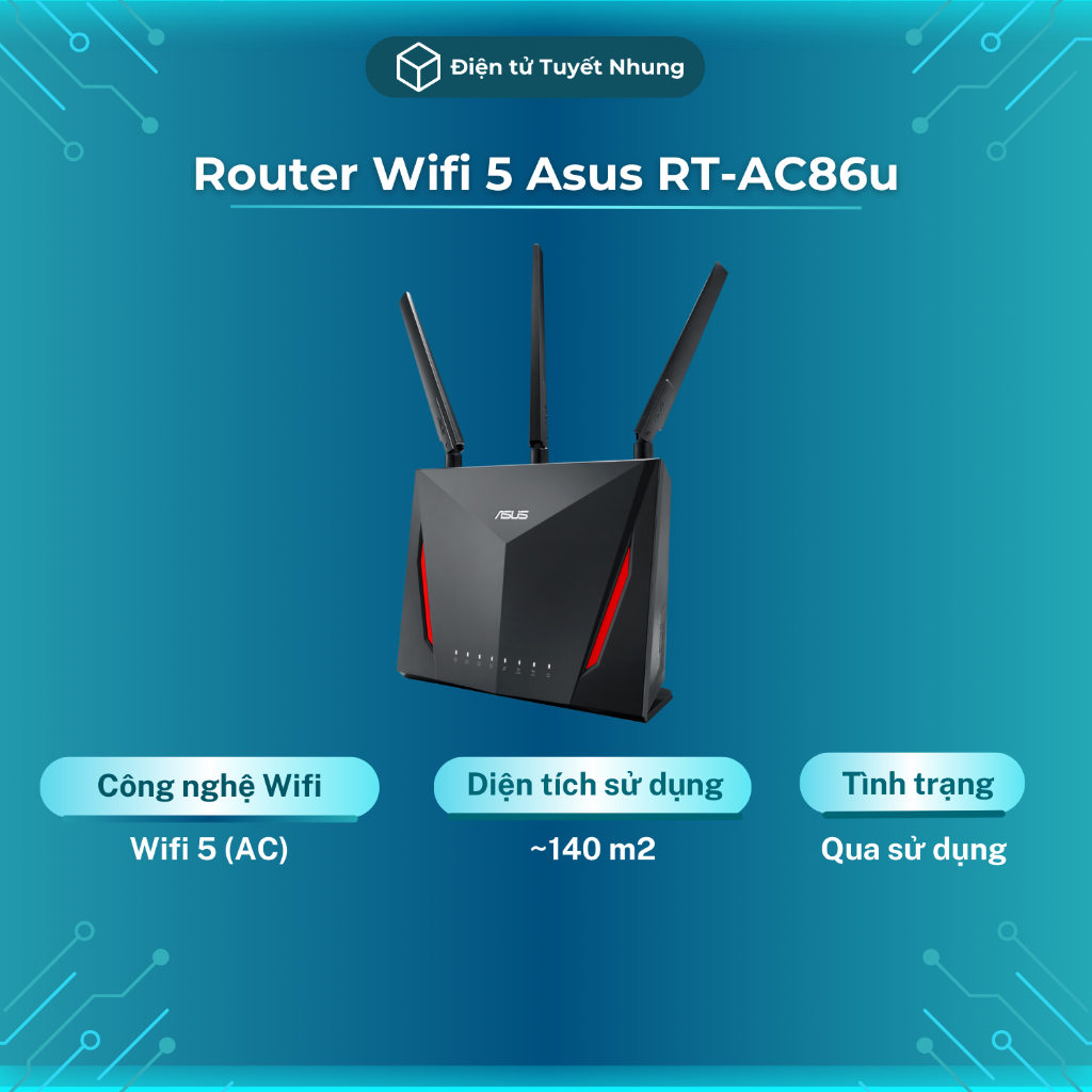 Asus RT-AC86u Dual Band Router, Gaming Professional, Mesh, Used - Wifi Router Error Warranty 1-1 ...