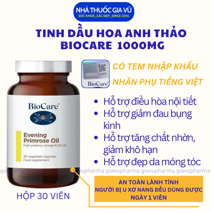 Imported Biocare evening primrose essential oil - Supports hormonal ...