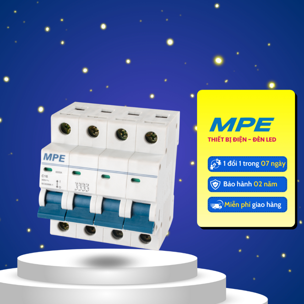 [GENUINE MPE] MCB 4-pole 4P 6kA MP6-C4 Series MPE safety circuit ...