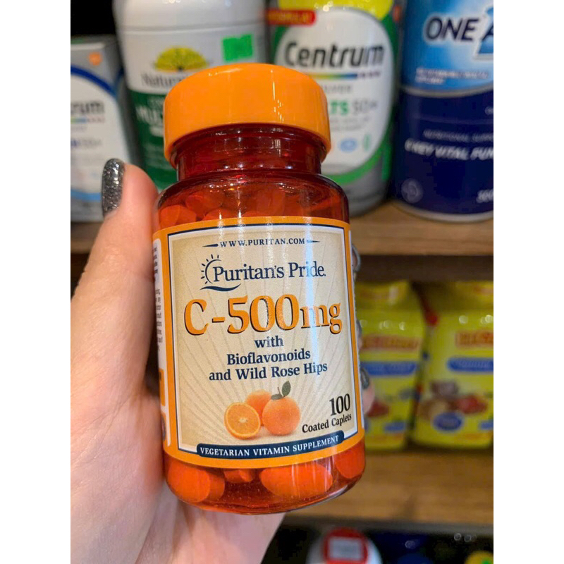 Vitamin C 500mg puritan's pride box of 100 tablets | Shopee Malaysia