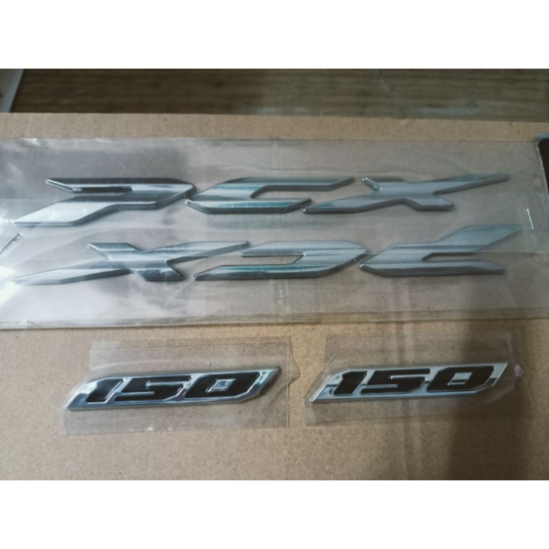 PCX 150 embossed stamp set, glossy chrome color, imported from Thailand ...