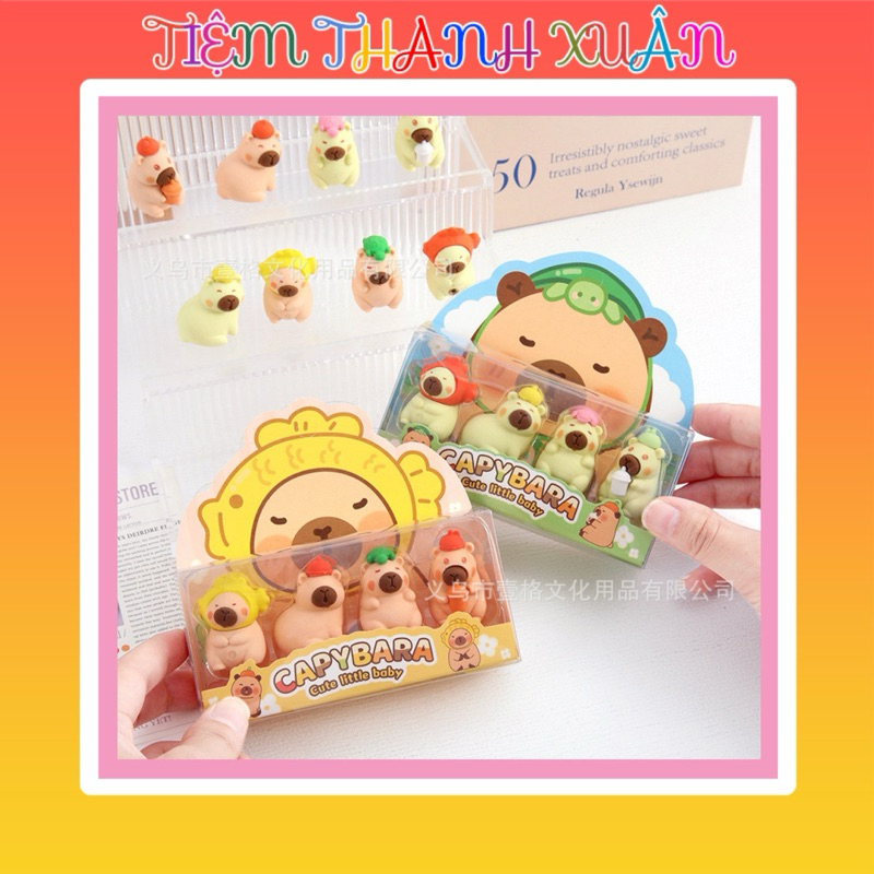 Cute Capybara Eraser School Supplies Stationery Capybara Capybara ...