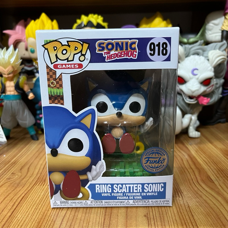 FUNKO POP! Funko Pop Figure! Sonic the Hedgehog Ring Scatter Sonic (box ...