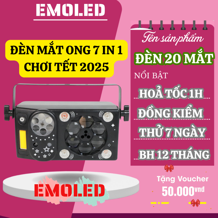 Emoled Laser 20-eye stage light with patterns flashing to music for ...