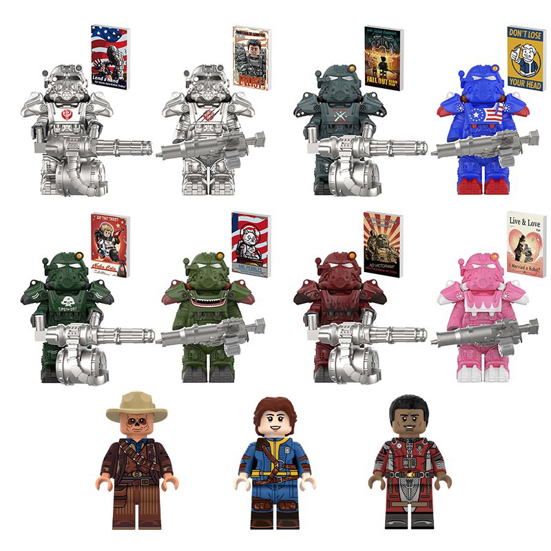Wm1314-1322 Minifigures T60 Fallout figure suit and Power Armor Armor ...