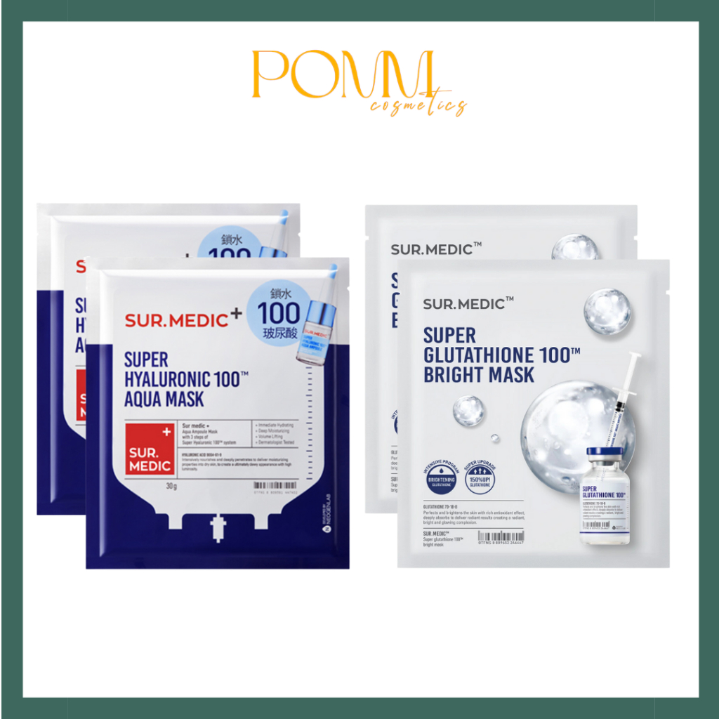 Sur.medic HA 100 + Glutathone 100 Mask (Box of 10 pieces) | Shopee Malaysia