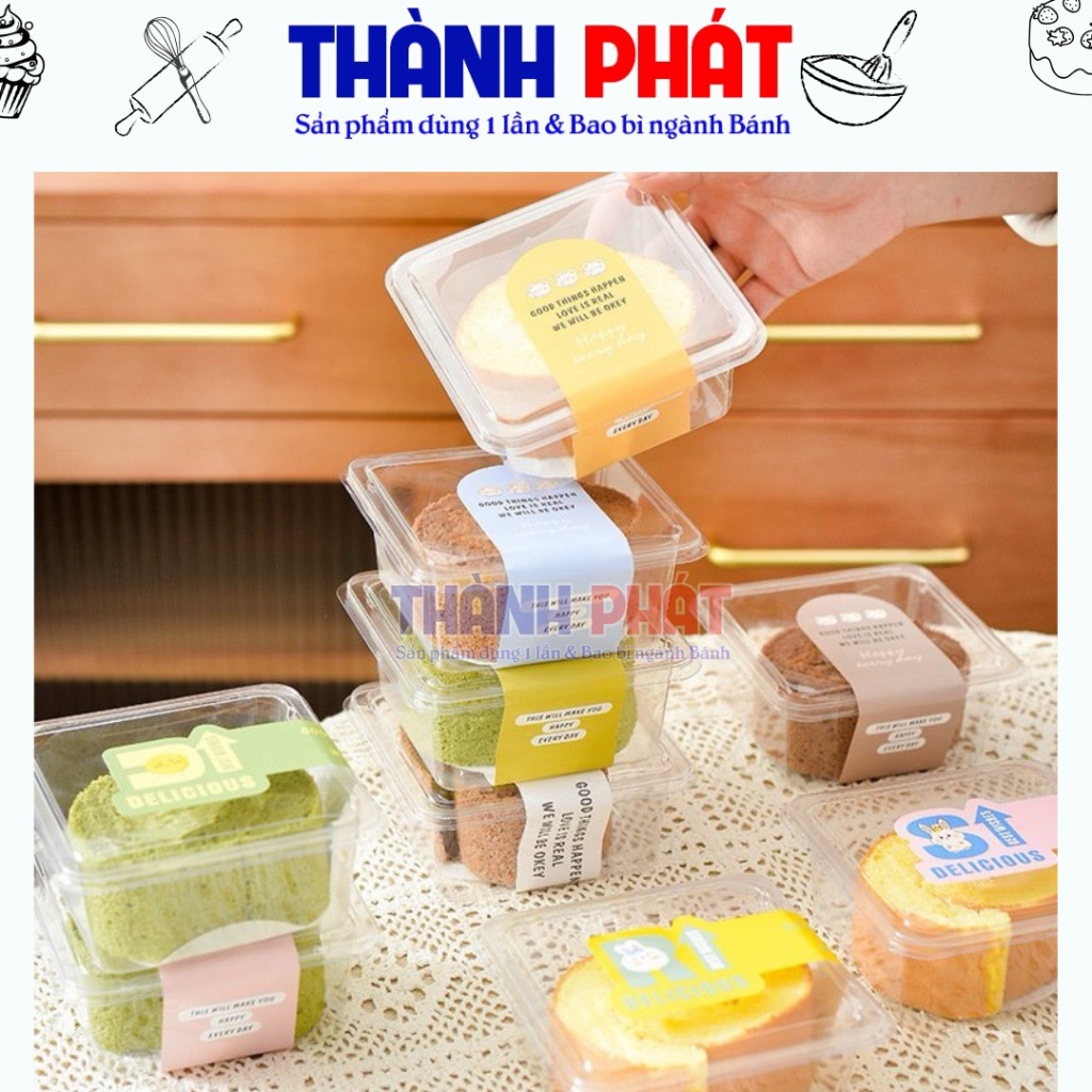 100 Square boxes for rolls - W01 square boxes for mousse - tiramisu ...