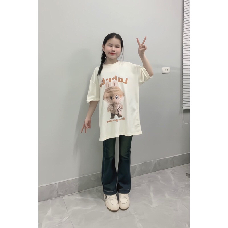 (Dwarf Mushrooms LOE) WOMEN'S 9 Inch Flared JEANS with Dwarf Mushroom ...