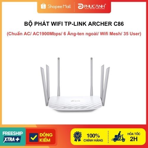 Tp-link Archer C86 Wifi Router (AC Standard/ AC1900Mbps/ 6 External ...