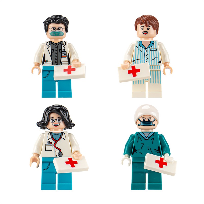 Lego minifigure in society: Lego doctor minifigure, police minifigure ...