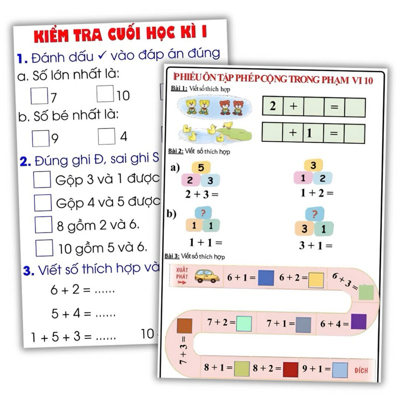 Review sheets, test questions, math and Vietnamese exam questions for ...
