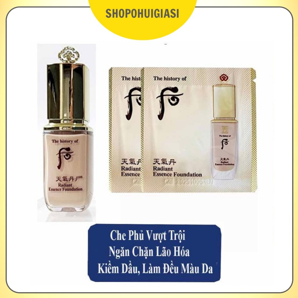 Premium regenerating Foundation sample pack - Whoo Essence Radiant ...