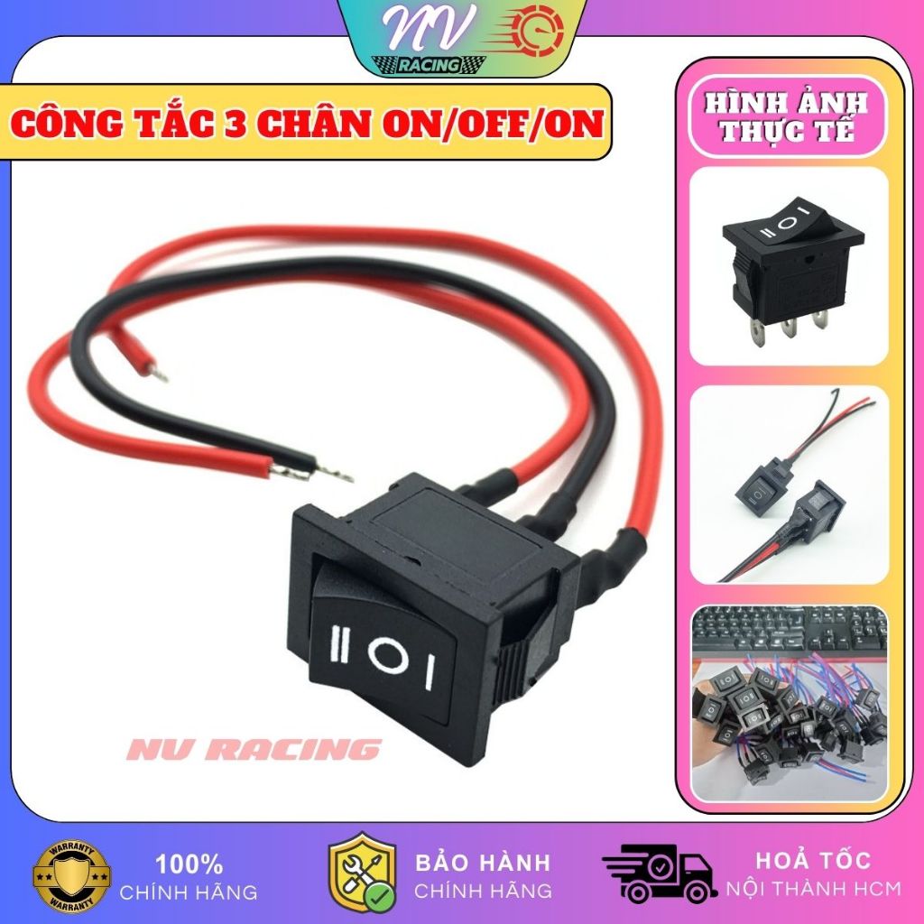 Wired 3-Pin 3-Step On/Off/On Rocking Switch for Spotlights with ...