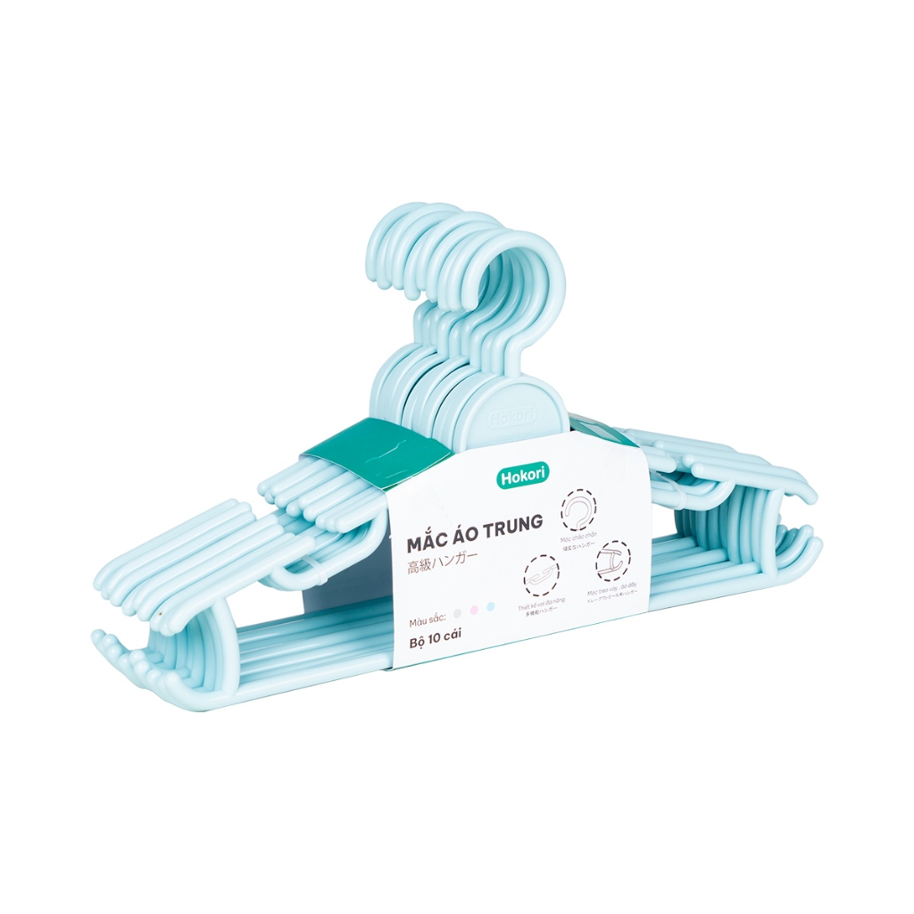 Set of 10 genuine Viet Nhat medium size clothes hangers (code 2819 ...