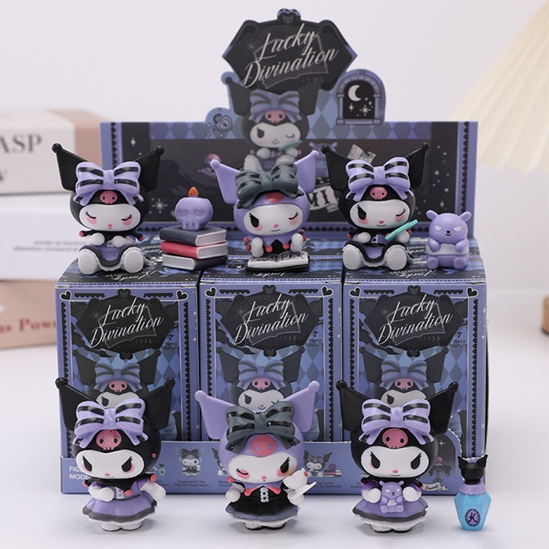 [Full box] Blind box lightning 6 Kuromi melody models, set of 6 Kuromi ...
