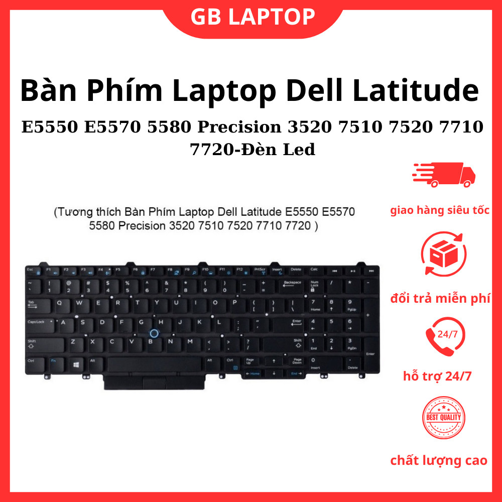 Dell Latitude E5550 E5570 5580 Precision 3520 7510 7520 7710 7720 Led ...