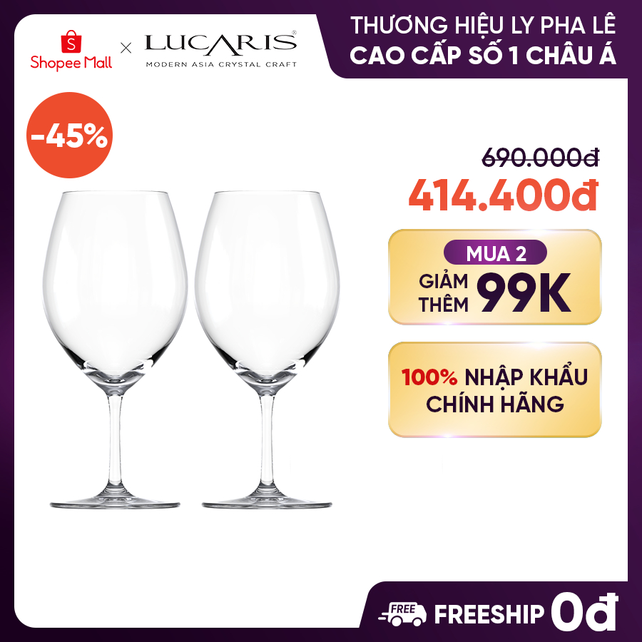[GENUINE RETURN WHEN BREAKED] Set of 2 Imported Lucaris Crystal Glasses ...