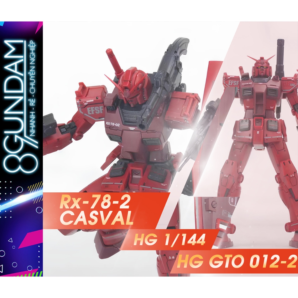 HG GTO Rx-78/C.A Casval Red Deikun Fighter Assembly Model (with base ...