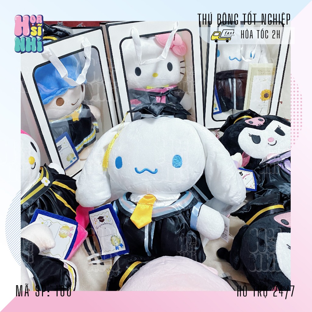 [Graduation copyright]H100.Sanrio Kuromi Melody graduation stuffed ...