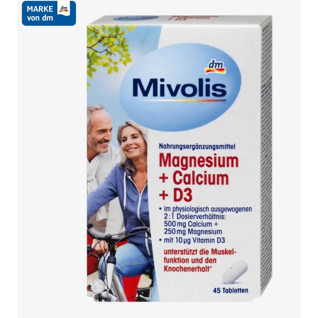 [Mivolis] Mivolis multivitamin magnesium + calcium + D3 for adults - 45 ...