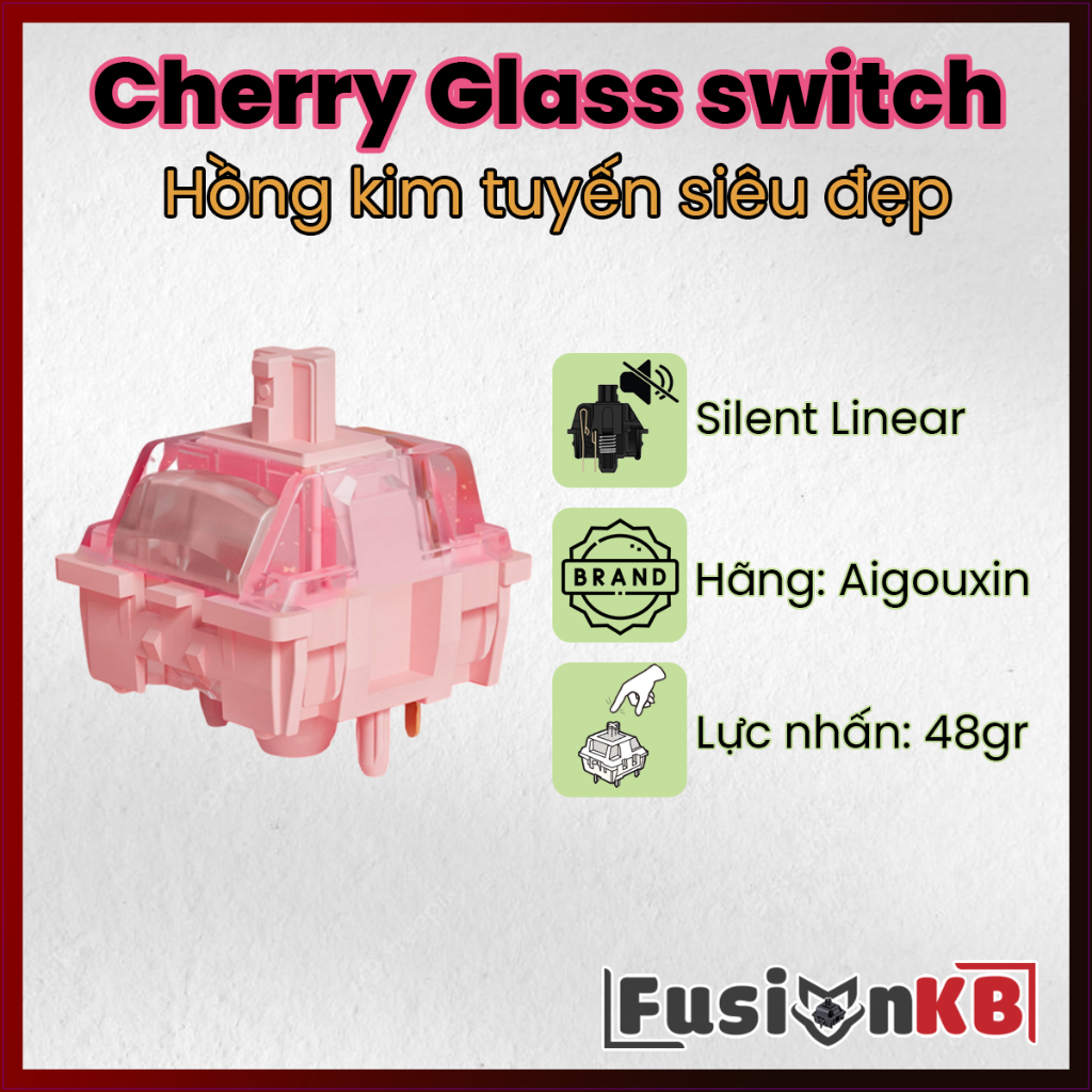 Cherry Glass switch | Silent Linear switch | Collectible Switch ...