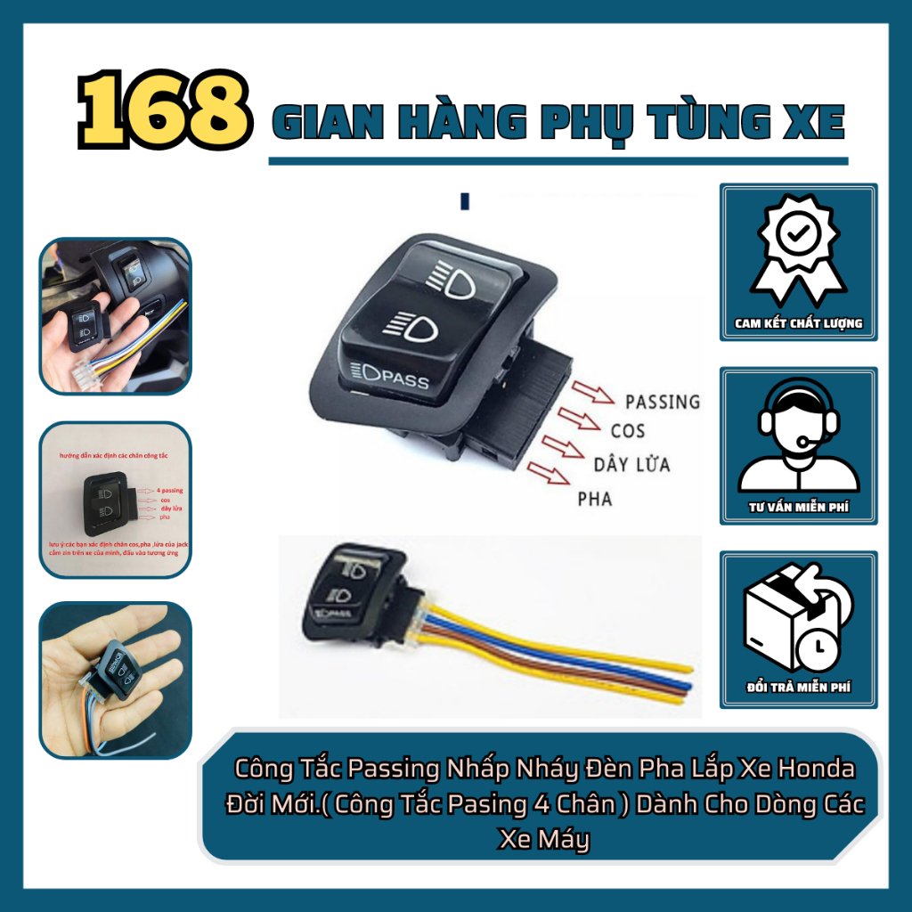 Headlight Flashing Passing Switch for New Honda Cars.( 4-pin Pasing ...