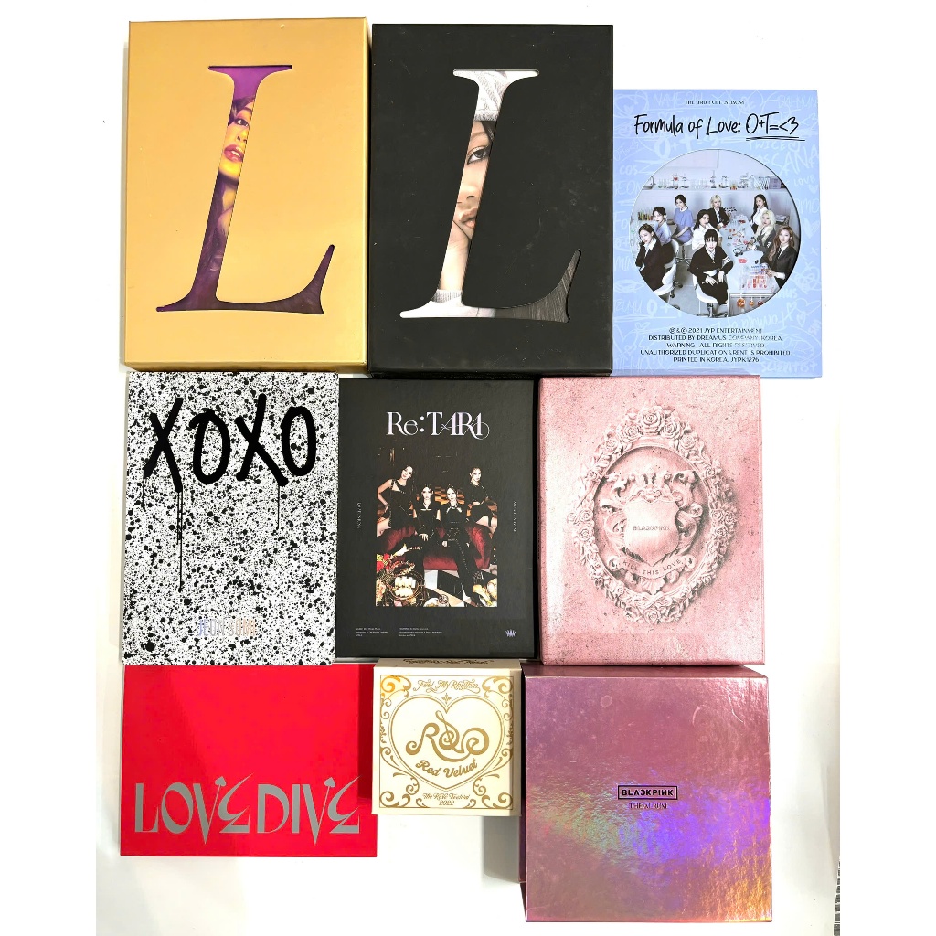 Empty Album without card compilation of KPOP groups BLACKPINK, TWICE, T ...