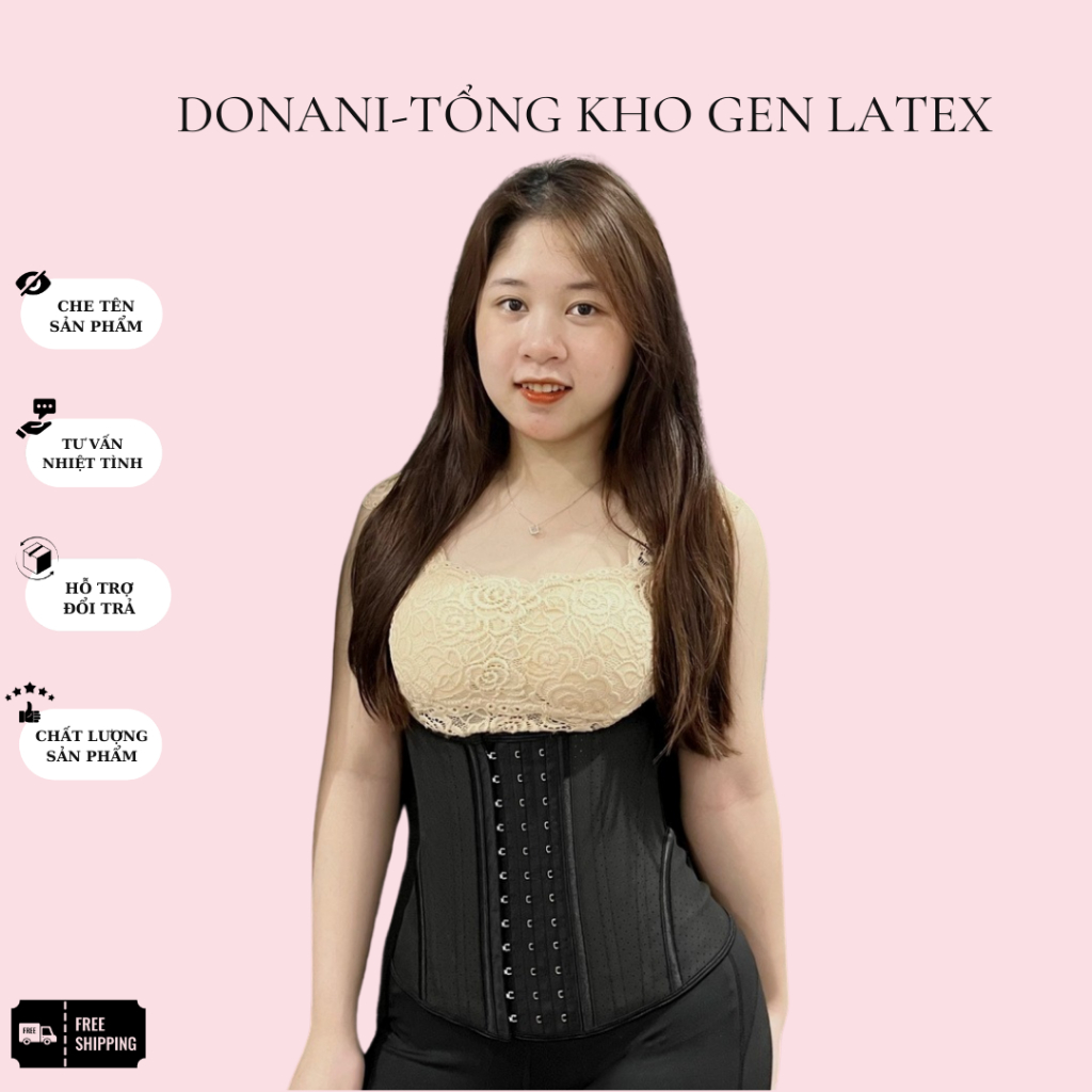 Latex 19 BONE waist corset, IMPROVED NON RUBBER COVER BACK FAT, CURVED ...