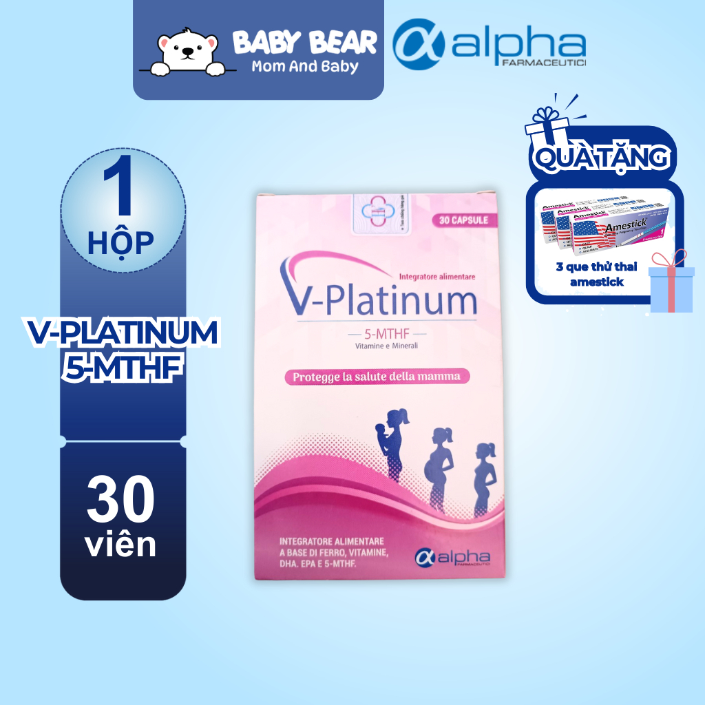 V-platinum 5-MTHF - Folic Acid/Folate Supplement, Iron, Multivitamin ...