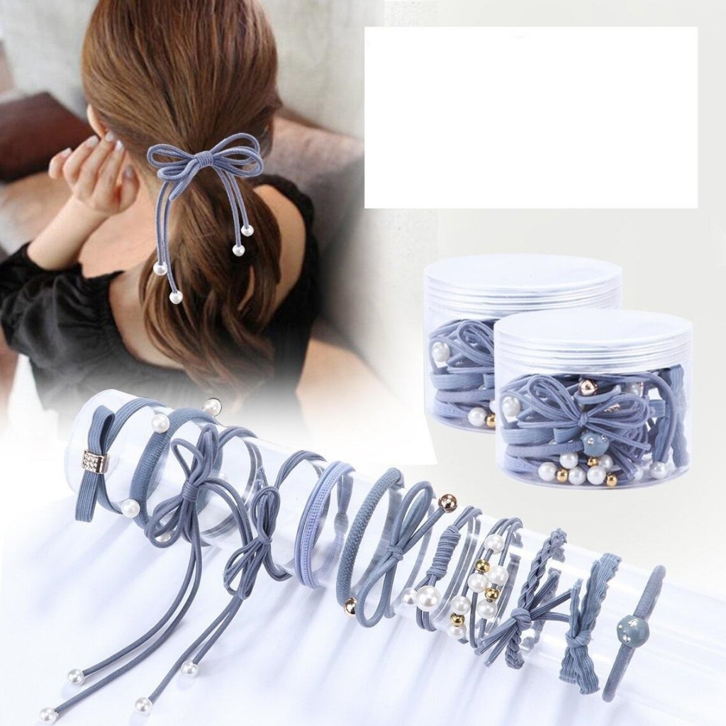 Set of 12 Korean Soft Hair Ties (Random Color Delivery) | Shopee Malaysia