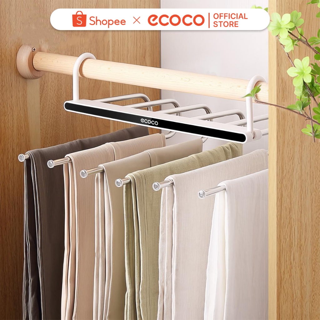 Ecoco smart clothes hanger, space-saving folding stainless steel ...