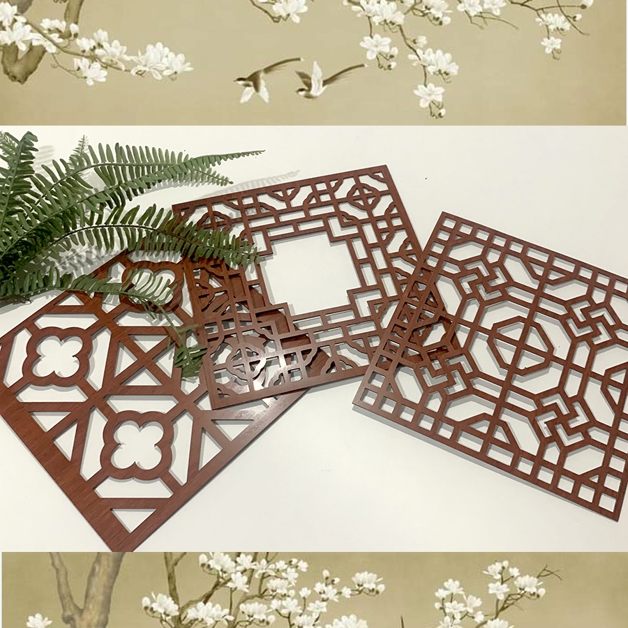 (Fire Speed) Photograph window frame with Indochine motifs, classic ...