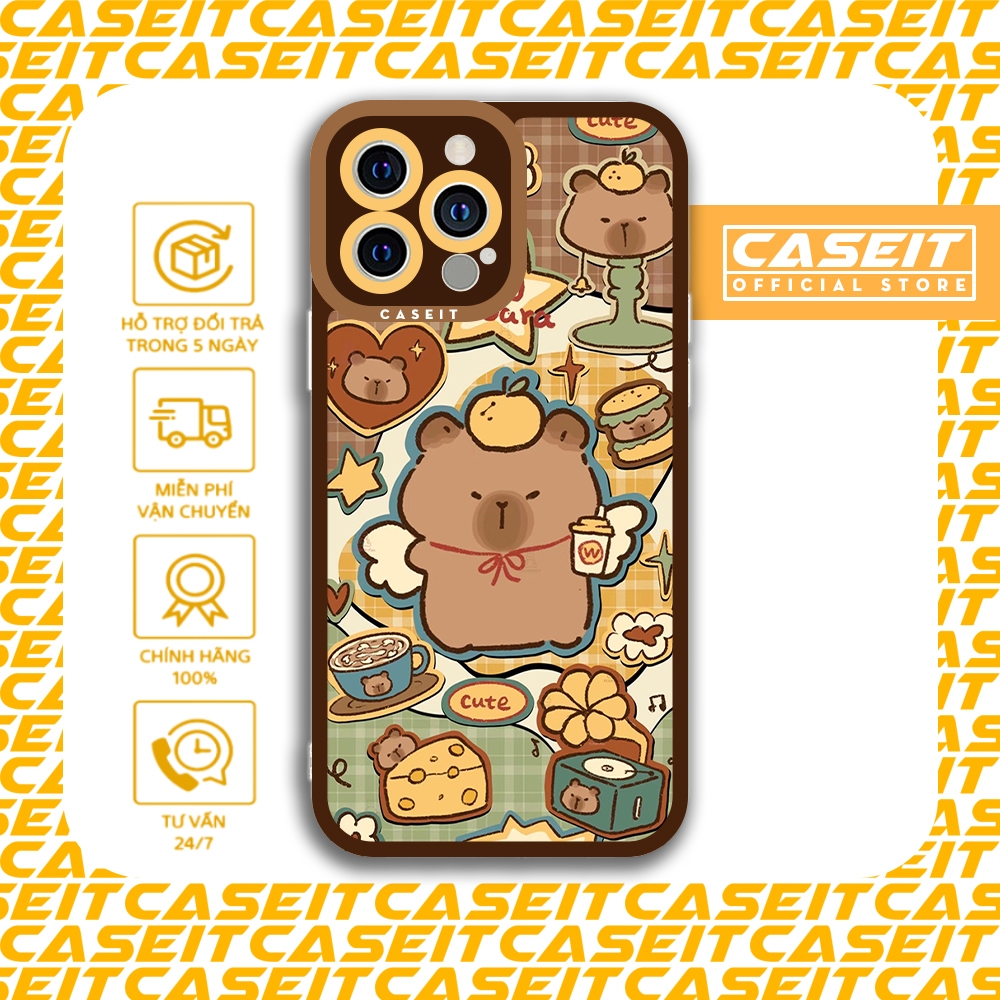 Caseit Capybara cute anime style Ghibli square edge iphone case 8/8plus ...