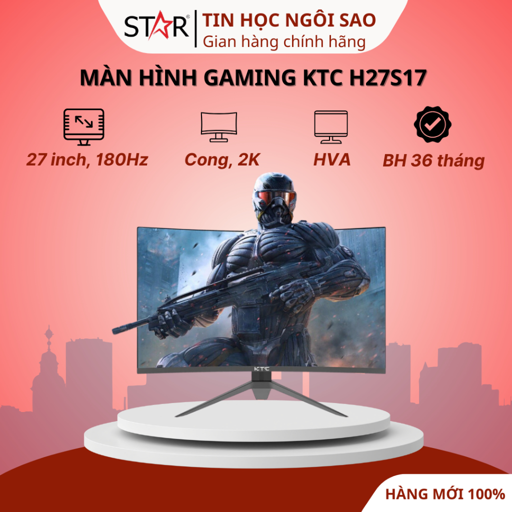 KTC H27S17 Gaming Monitor | 27 inch HVA, 180Hz, 1ms, Curved - | Shopee Malaysia