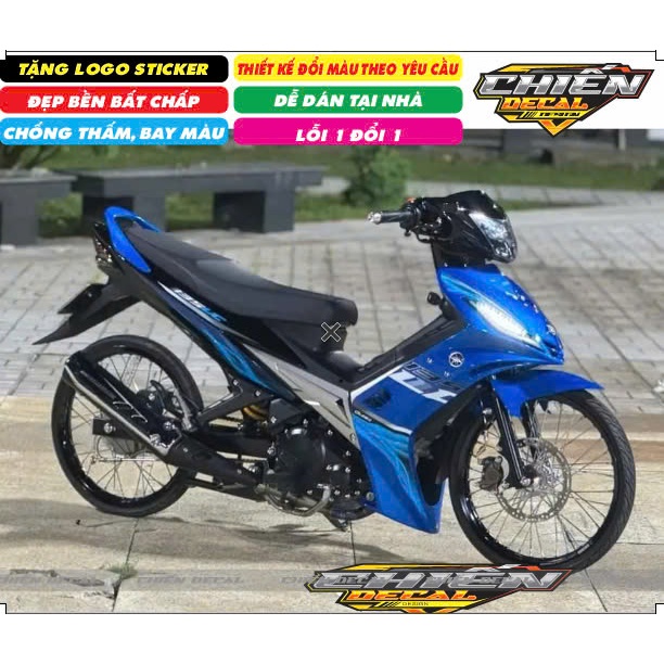 Exciter 135 REMOVABLE STICKER LC MODEL LEGENDARY, SHARP BLUE AND WHITE ...