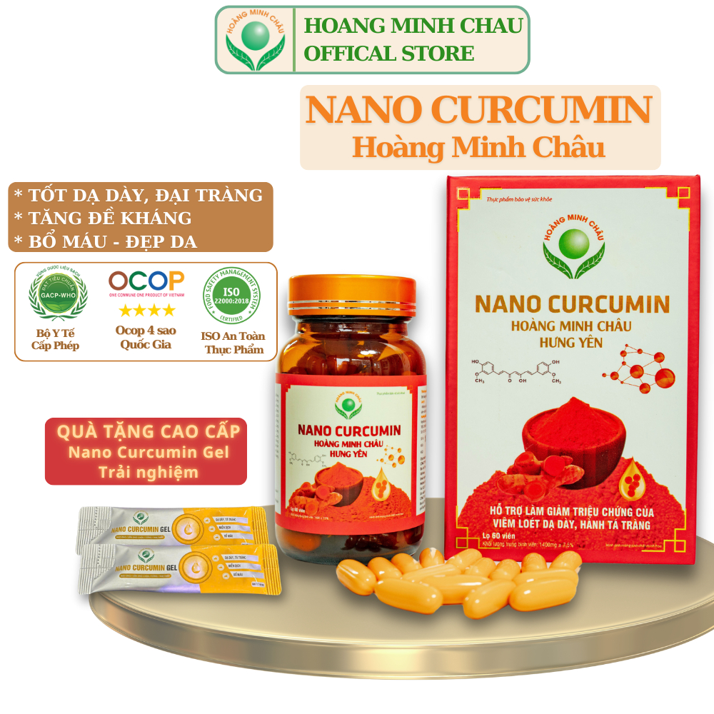 Nano Curcumin Turmeric, Hoang Minh Chau Turmeric Curcumin Powder Tablets, Digestive Support ...