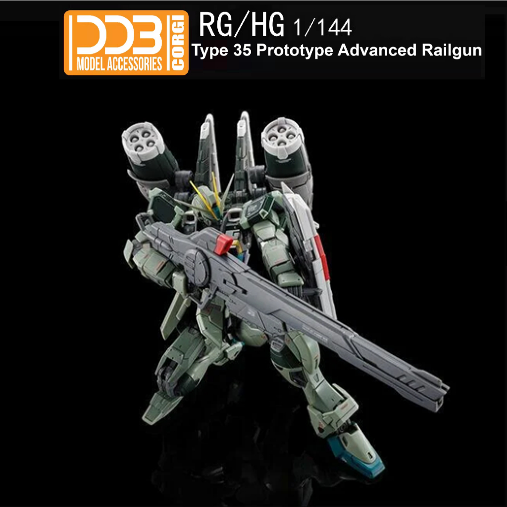 HG RG 1/144 Prototype Advanced Railgun Model Accessory for Impulse Gundam Spec II Destiny Gundam ...